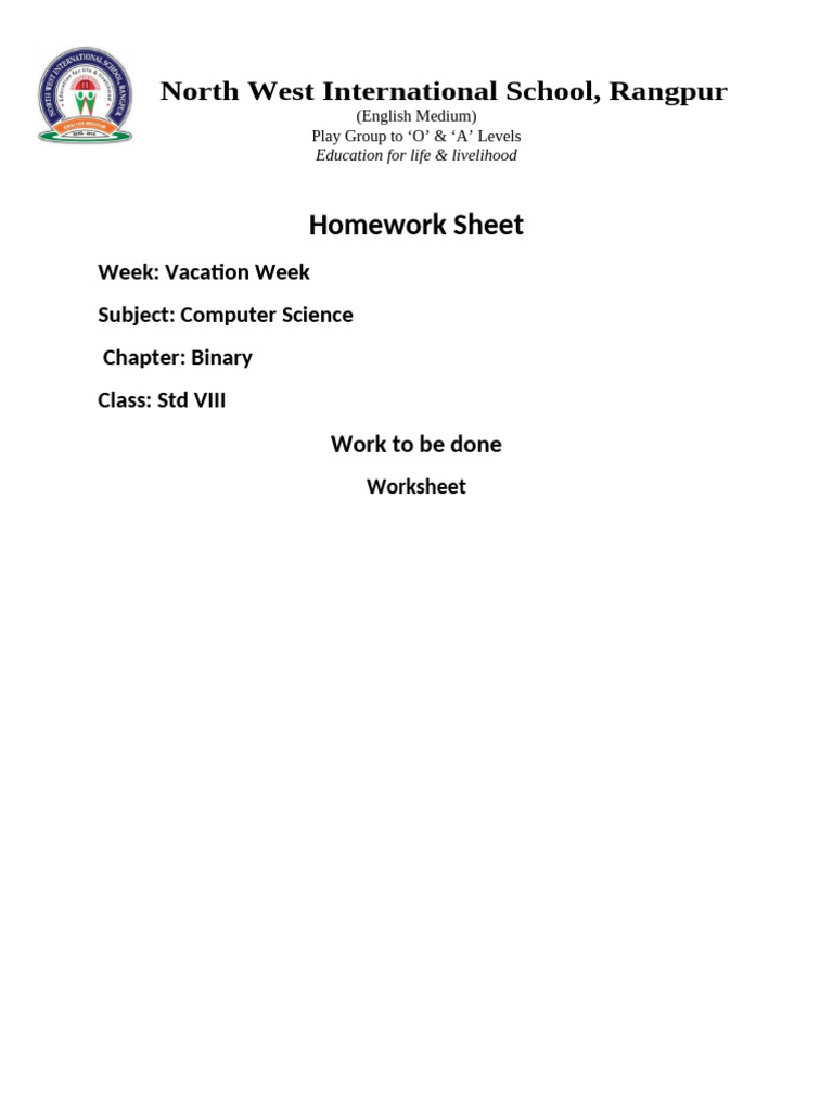 Homework Sheet 1 | PDF