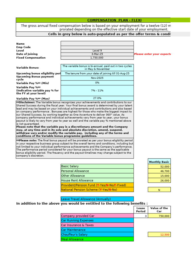 Flexi Compensation Plan Overview | PDF | Pension | Salary