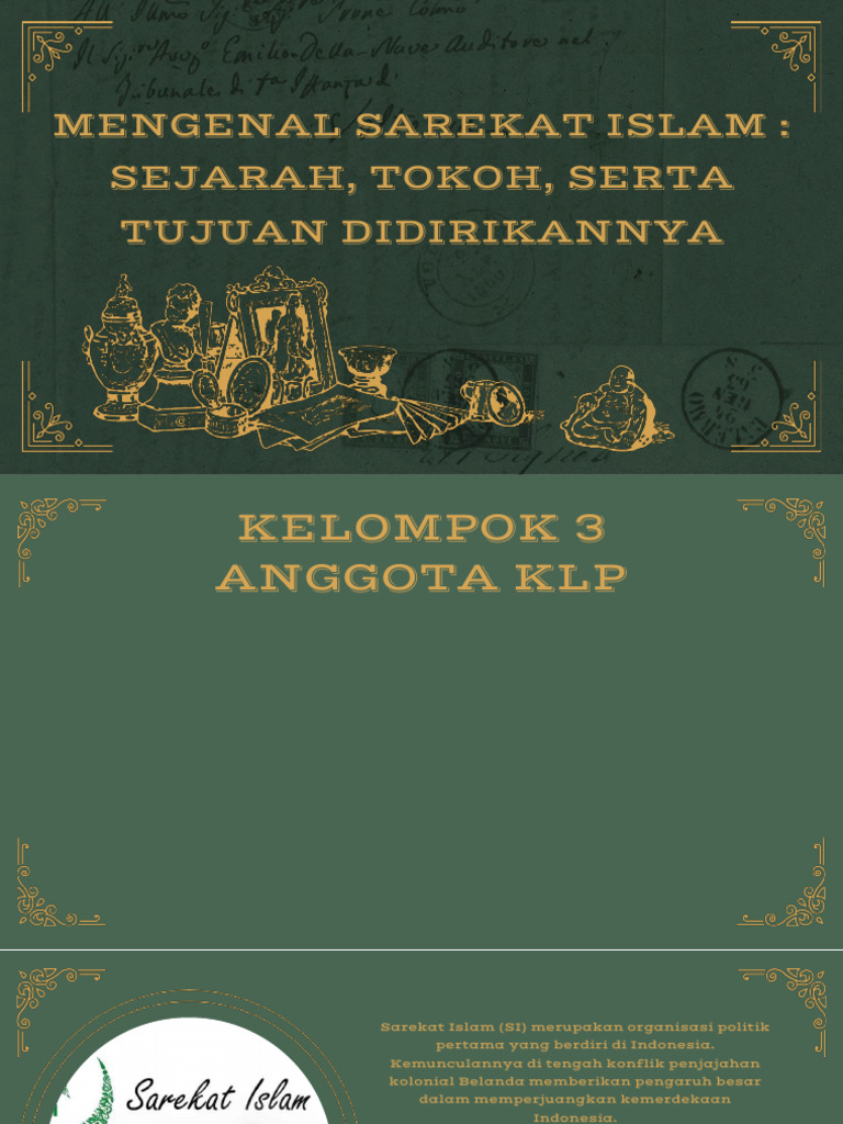 Sejarah dan Tujuan Sarekat Islam | PDF
