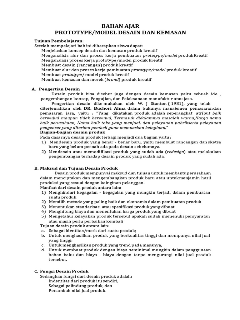 BAB 4 PROTOTYPE DESAIN DAN KEMASAN | PDF
