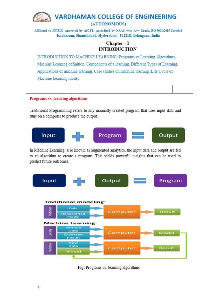 Introduction to Machine Learning | PDF | Data Analysis | Machine Learning