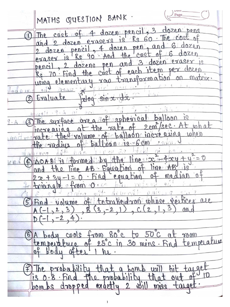 Maths Practical Exam Question Bank | PDF Maths Practical Exam Question Bank | PDF