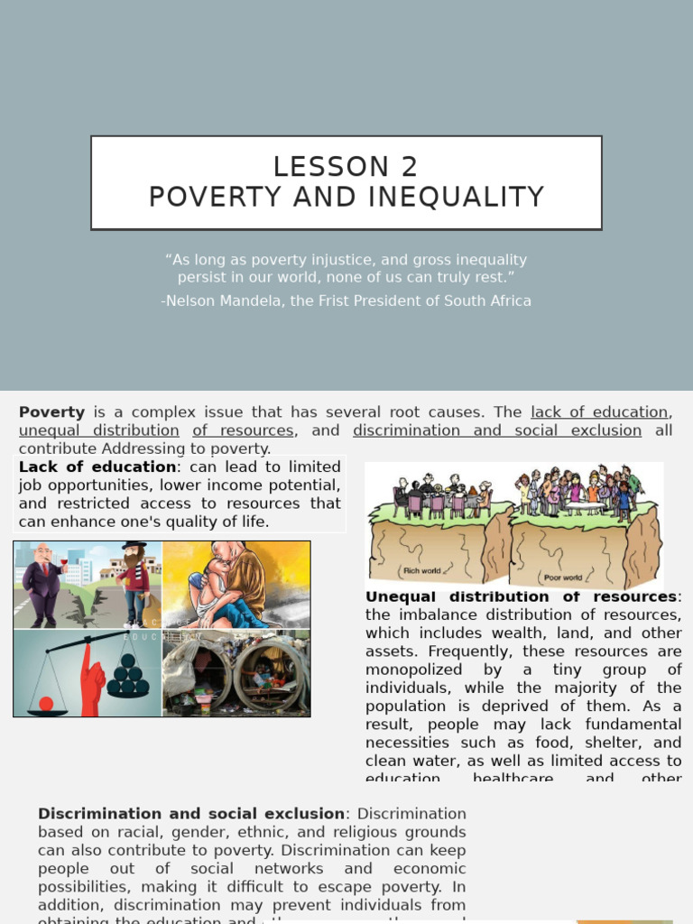 Poverty and Inequality: Causes and Solutions | PDF | Cost Of Living ...