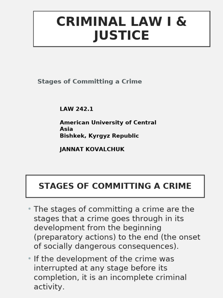 Stages of Committing A Crime | PDF | Crimes | Crime & Violence