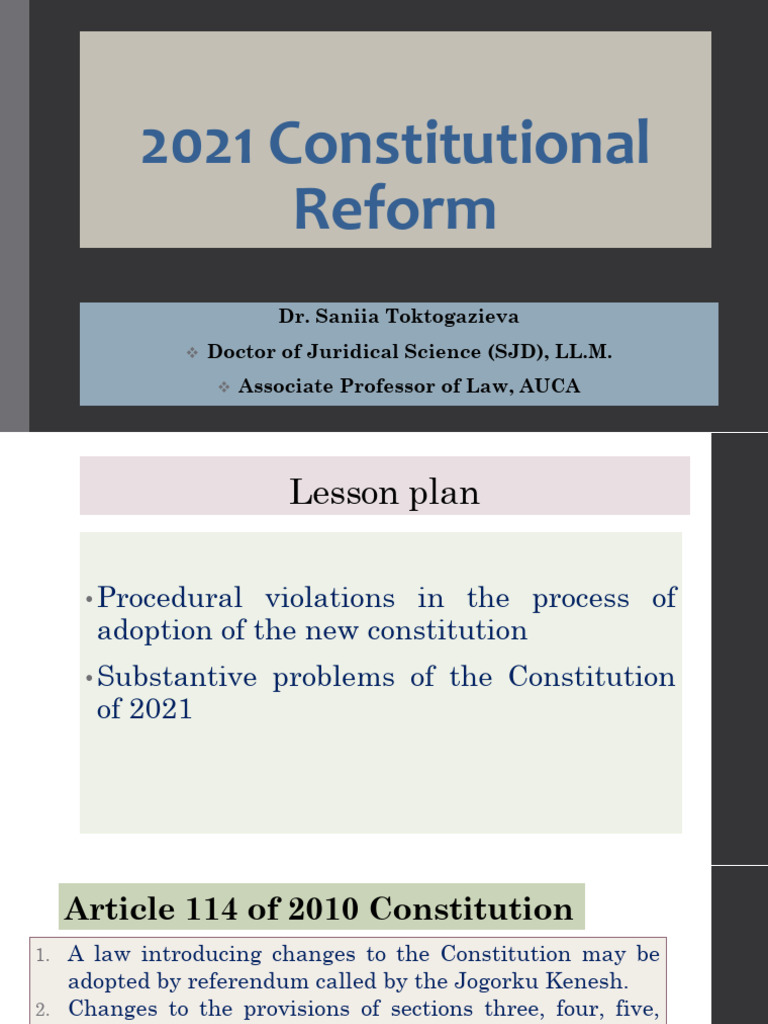2021 Constitutional Reform | PDF | Constitutional Amendment | Constitution
