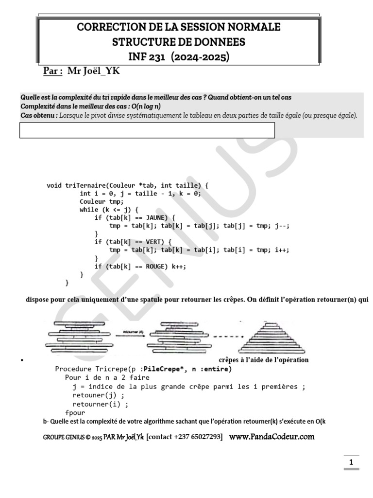 corr Nor SD 2025 | PDF | Programmation informatique | Algorithmes et ...