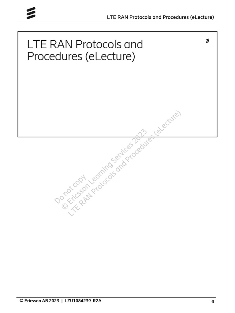 LTE - Protocols and Procedures | PDF | Computer Networking | Telecommunications Standards