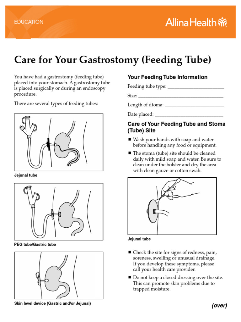 Gastrostomy Tube | PDF | Clinical Medicine | Gastroenterology