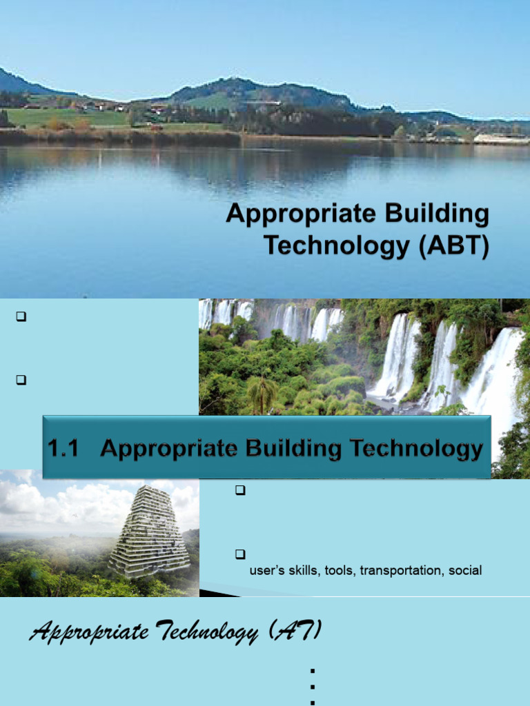 1.1 - Appropriate Building Technology | PDF | Sustainability | Green Building