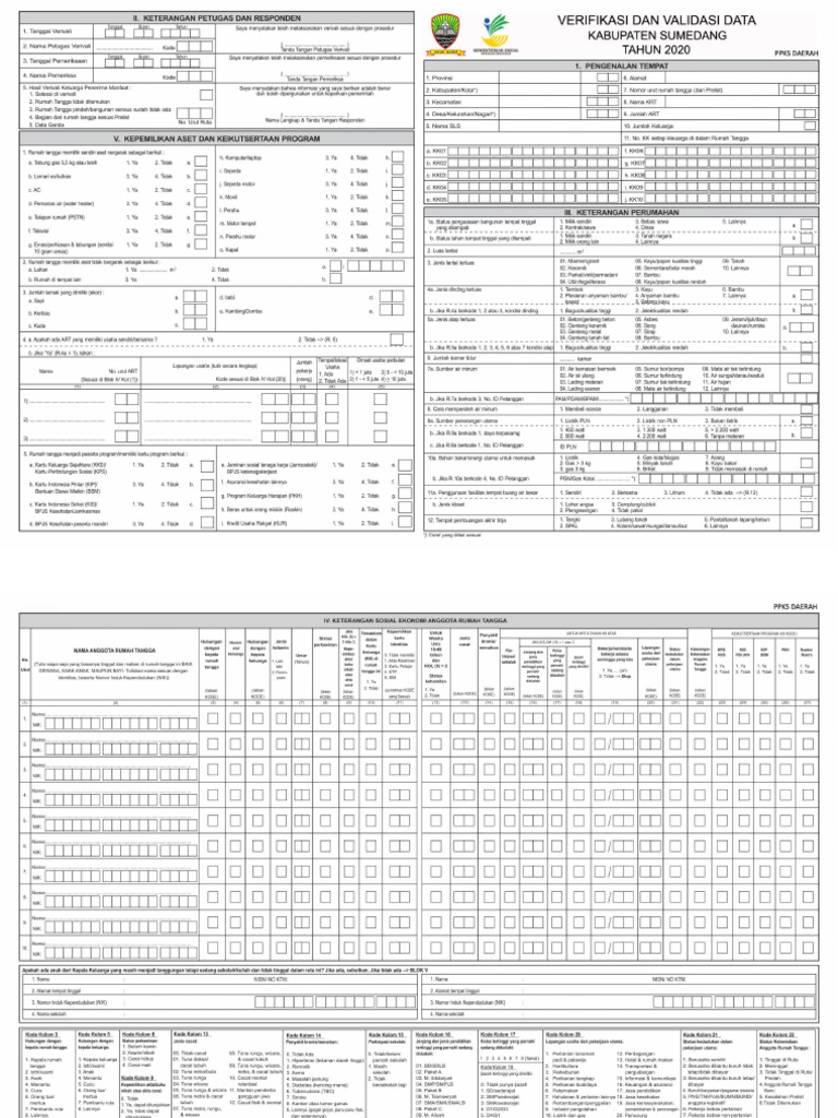 PPKS DAERAH - Form-PDSE-2020 | PDF