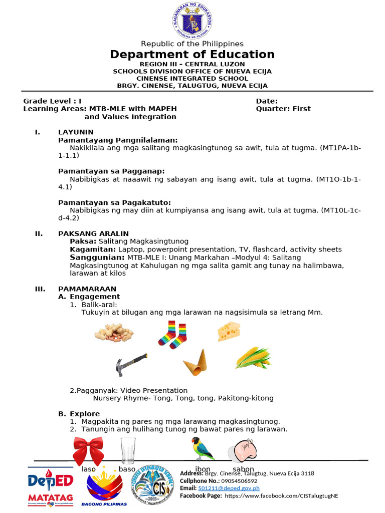 MTB CO1 LP - 1st Quarter | PDF