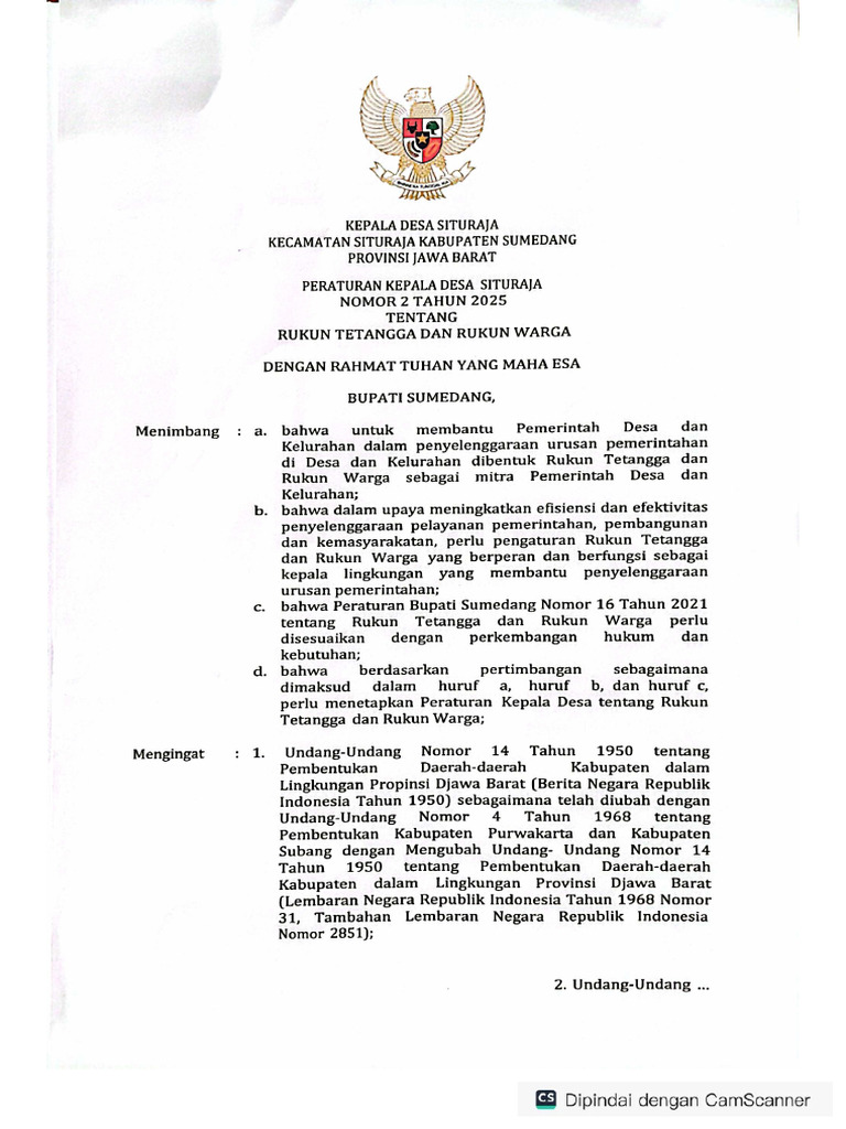 Perkades No 2 RT RW | PDF