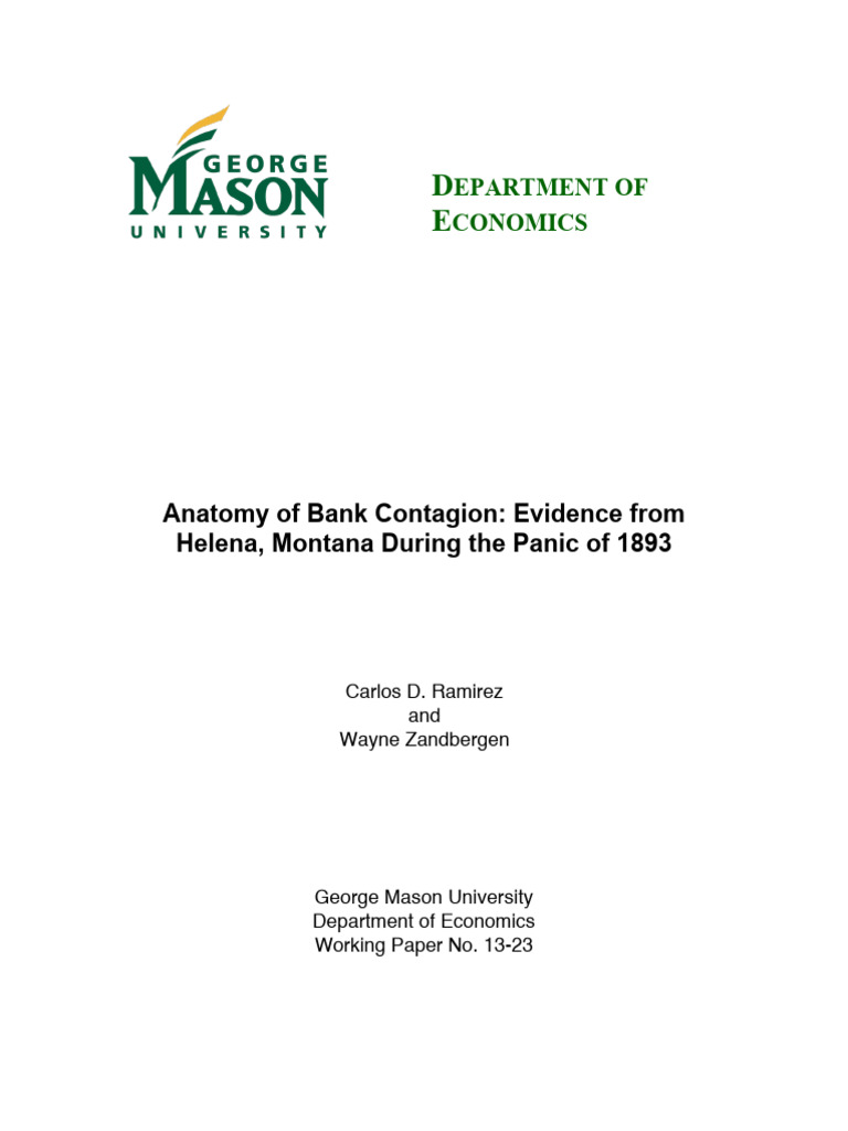 ssrn-2337081 Anatomy of Bank Contagion Evidence From Helena, Montana ...