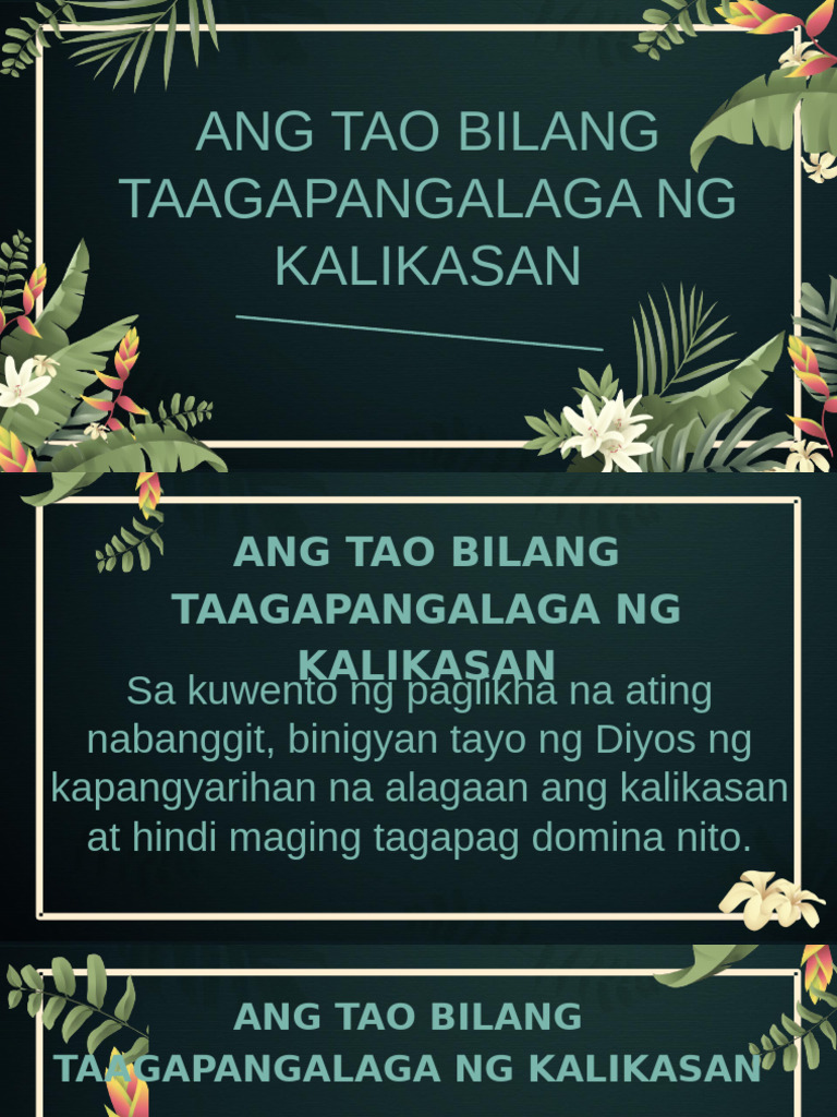 R11-Ang Tao Bilang Tagapangalaga NG Kalikasan | PDF