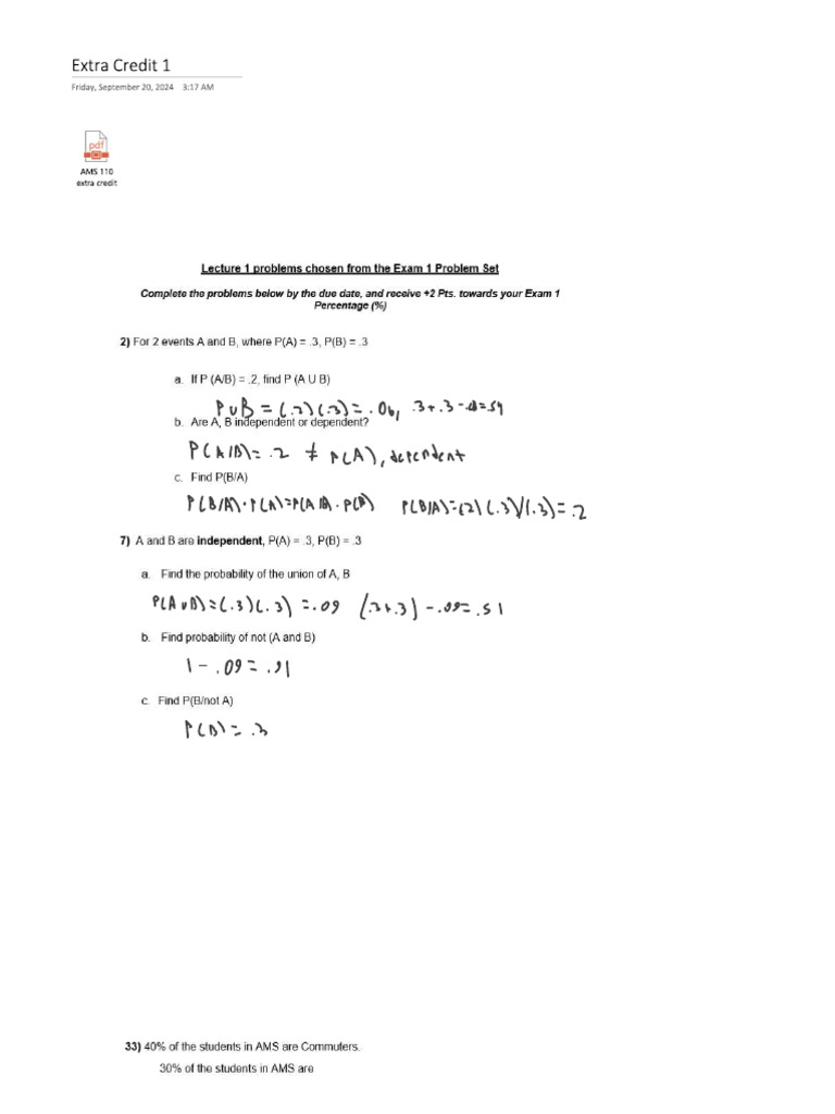 Extra Credit 1 | PDF