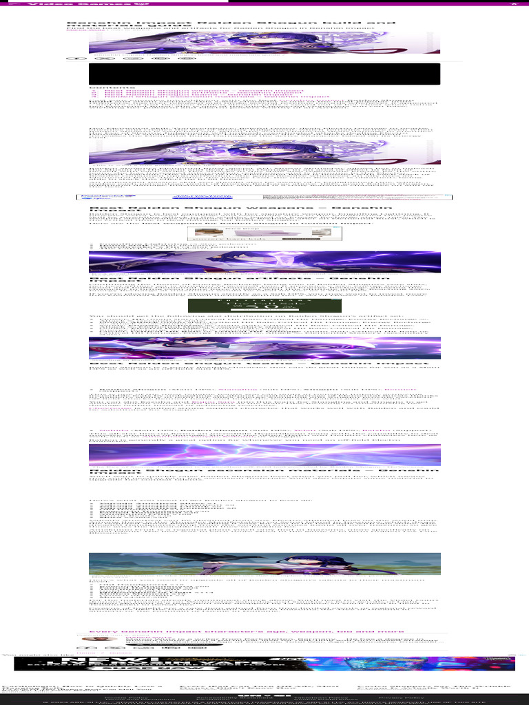 Genshin Impact Raiden Shogun Best Build, Weapons, Artifacts, and ...