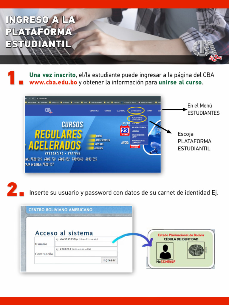 Manual Ingreso Plataforma CBA | PDF