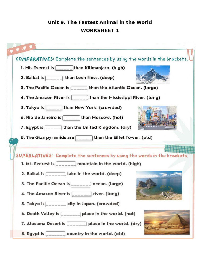 Unit 9. Comparative Superlative | PDF