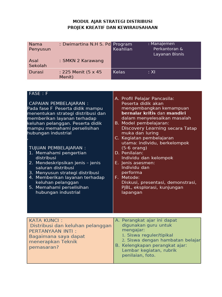 9 . Modul Strategi Distribusi | PDF