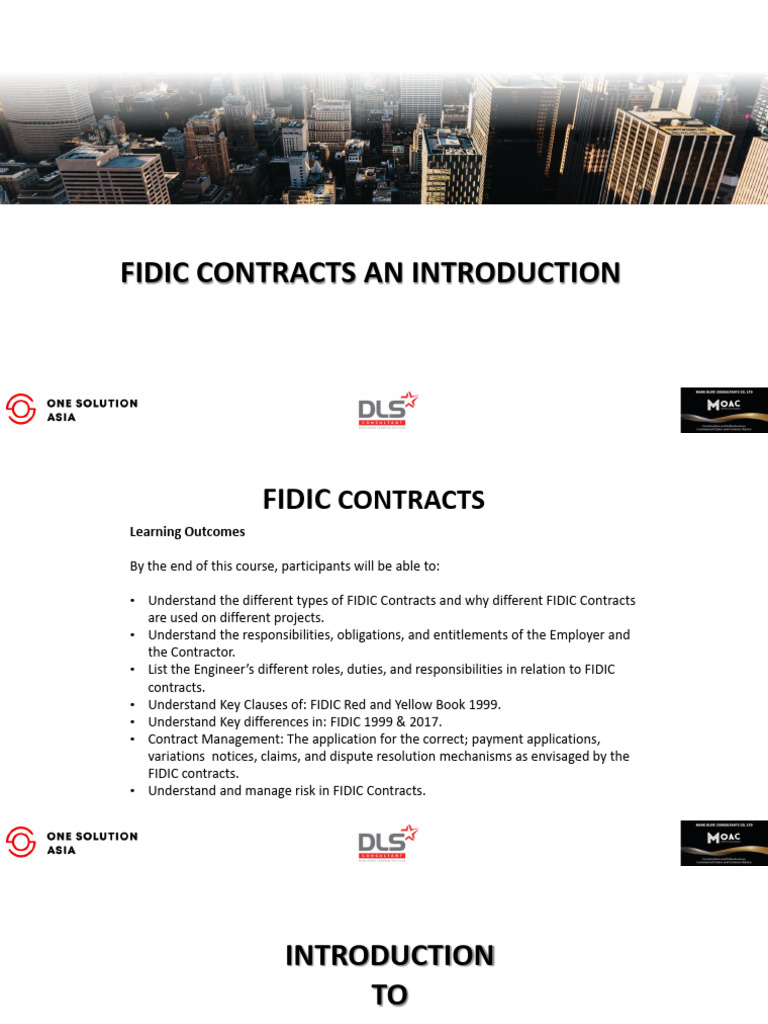 Introduction to FIDIC Contracts Guide | PDF | Employment | Subcontractor
