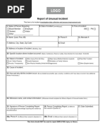 Hotel Incident Reporting Template | PDF | Prevention | Safety