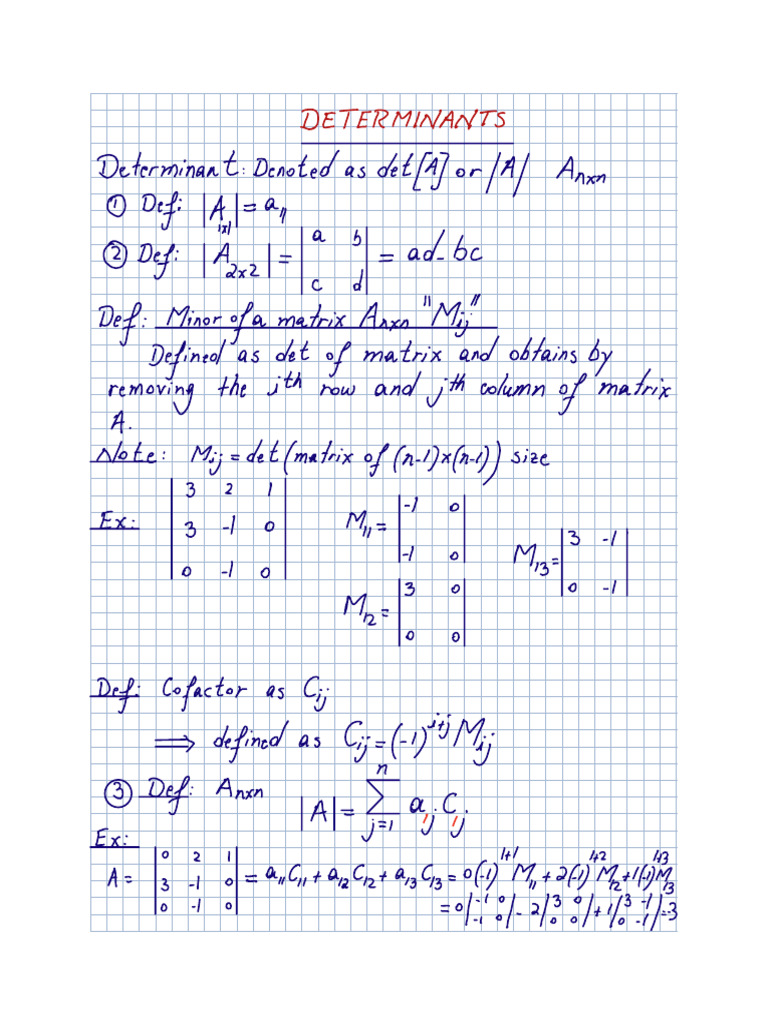 DETERMINANTS | PDF | Determinant | Abstract Algebra