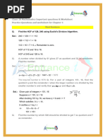 RD Sharma Class 10 Maths Chapter 1 Real Numbers - Free PDF Solution ...