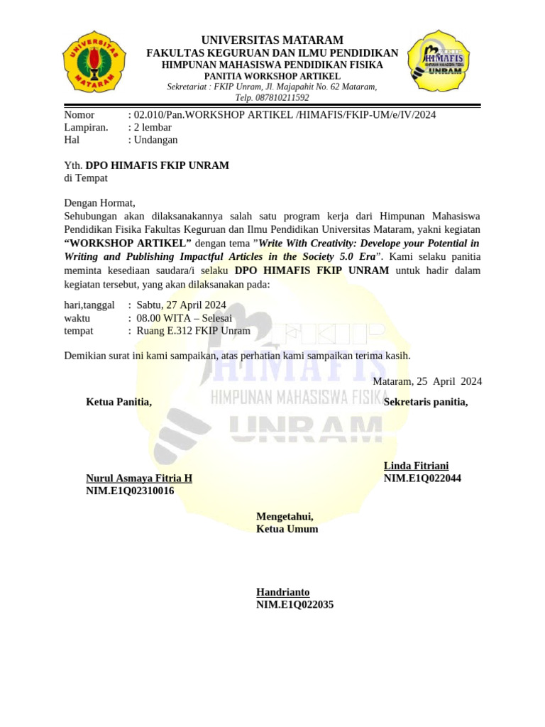 Surat Undangan DPO | PDF