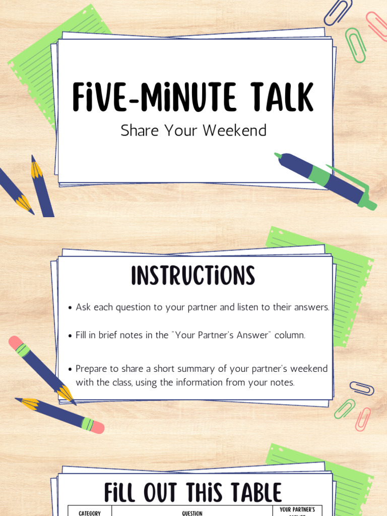 Five-Minute Talk | PDF