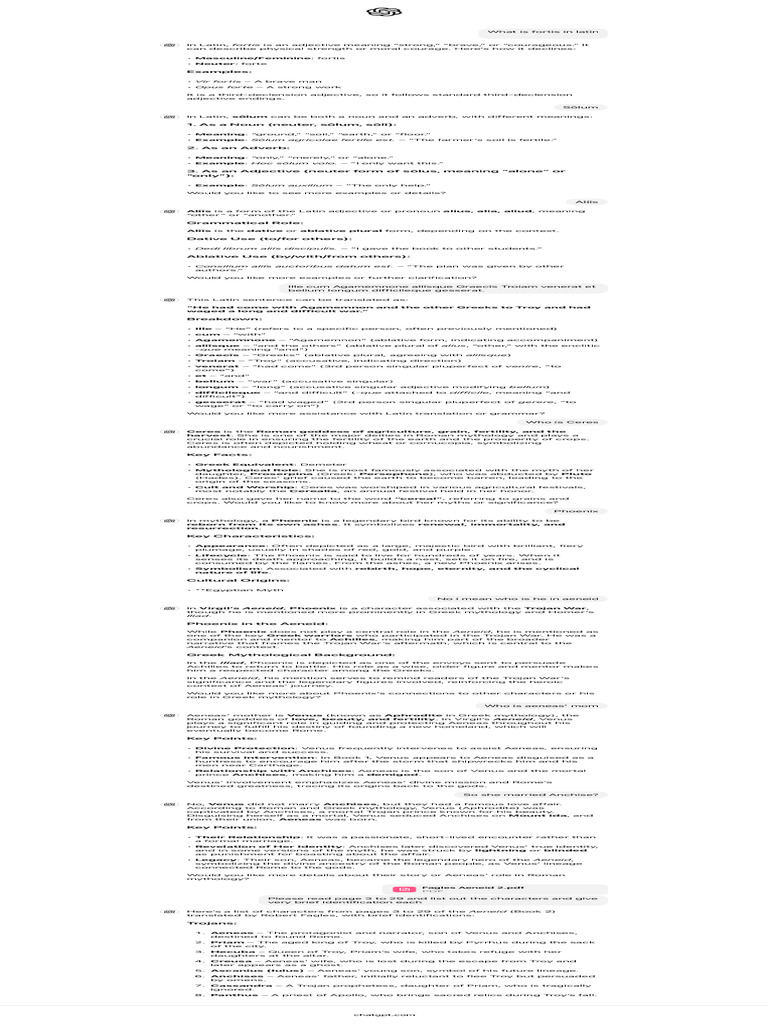 Fortis Latin Meaning | PDF