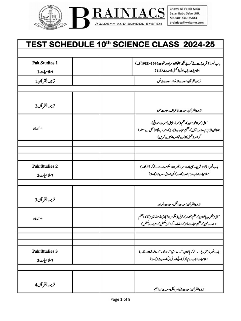 10th Class Science II 2024 | PDF