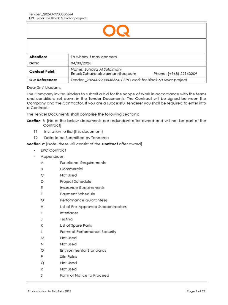 Final T1 - Invitation To Bid | PDF | Value Added Tax | Joint Venture