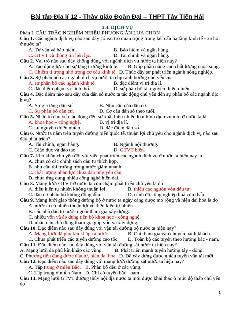 Bài Dịch vụ K 12 | PDF