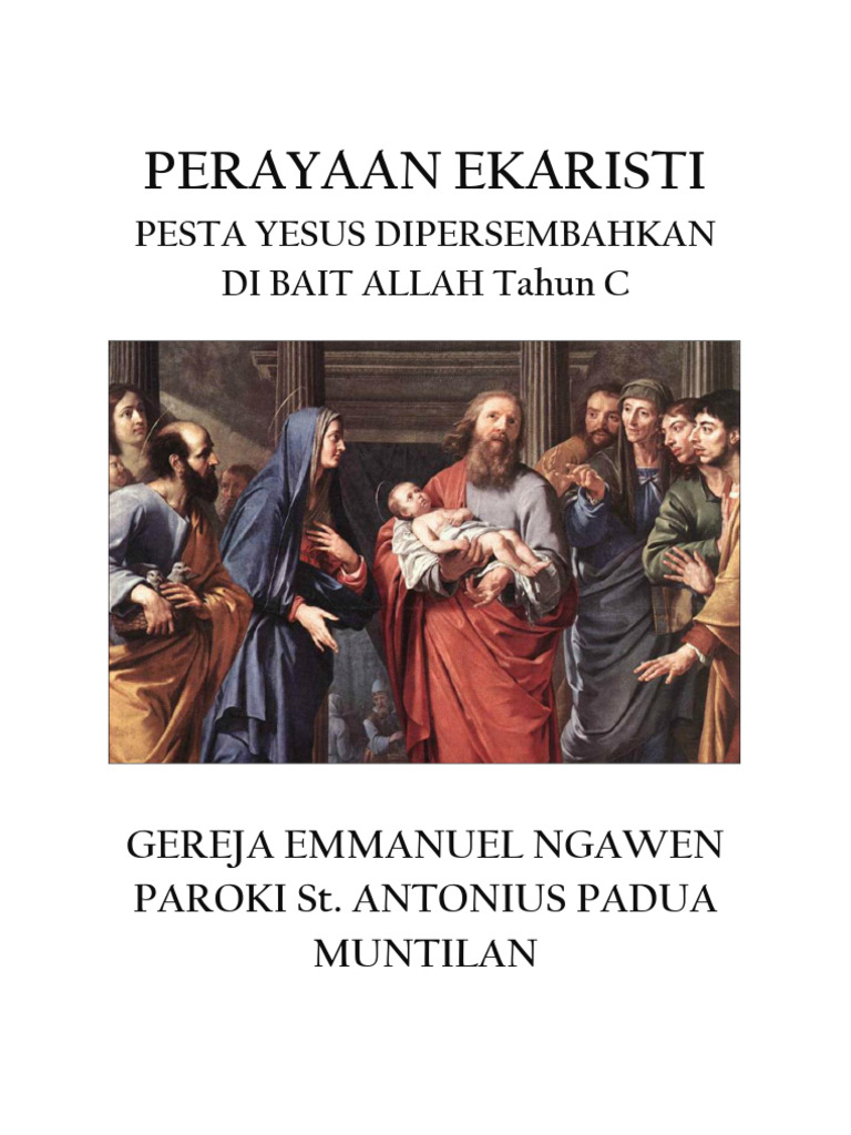 Perayaan Ekaristi Pesta Yesus Dipersembahkan | PDF