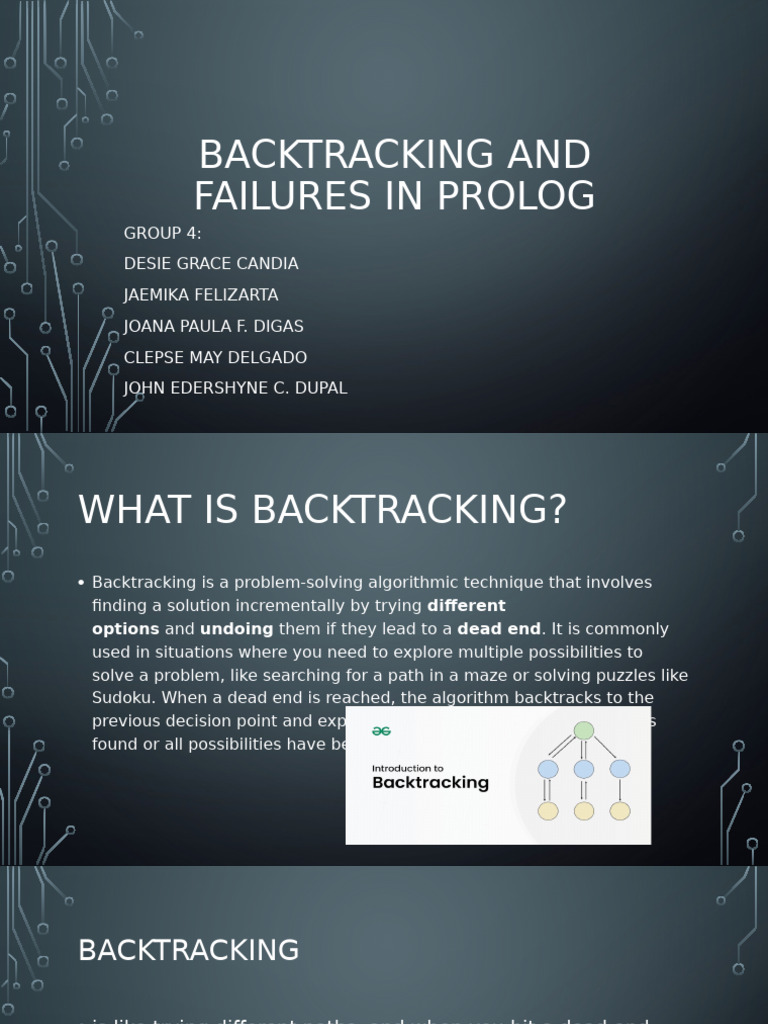 Backtracking and Failures in Prolog | PDF | Theoretical Computer Science | Applied Mathematics