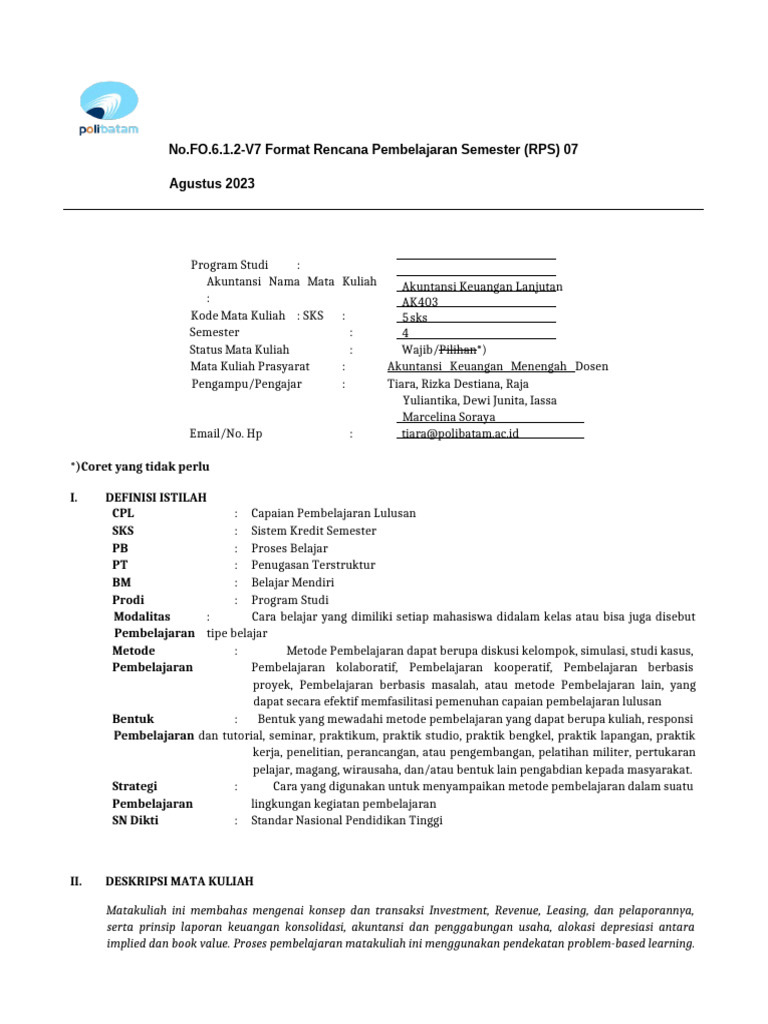 RPS AKL - AK 2025 (Translate) | PDF