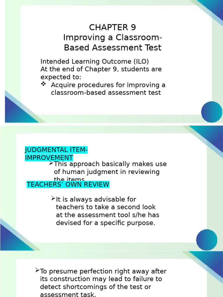 Enhancing Classroom Assessment Techniques | PDF | Educational ...