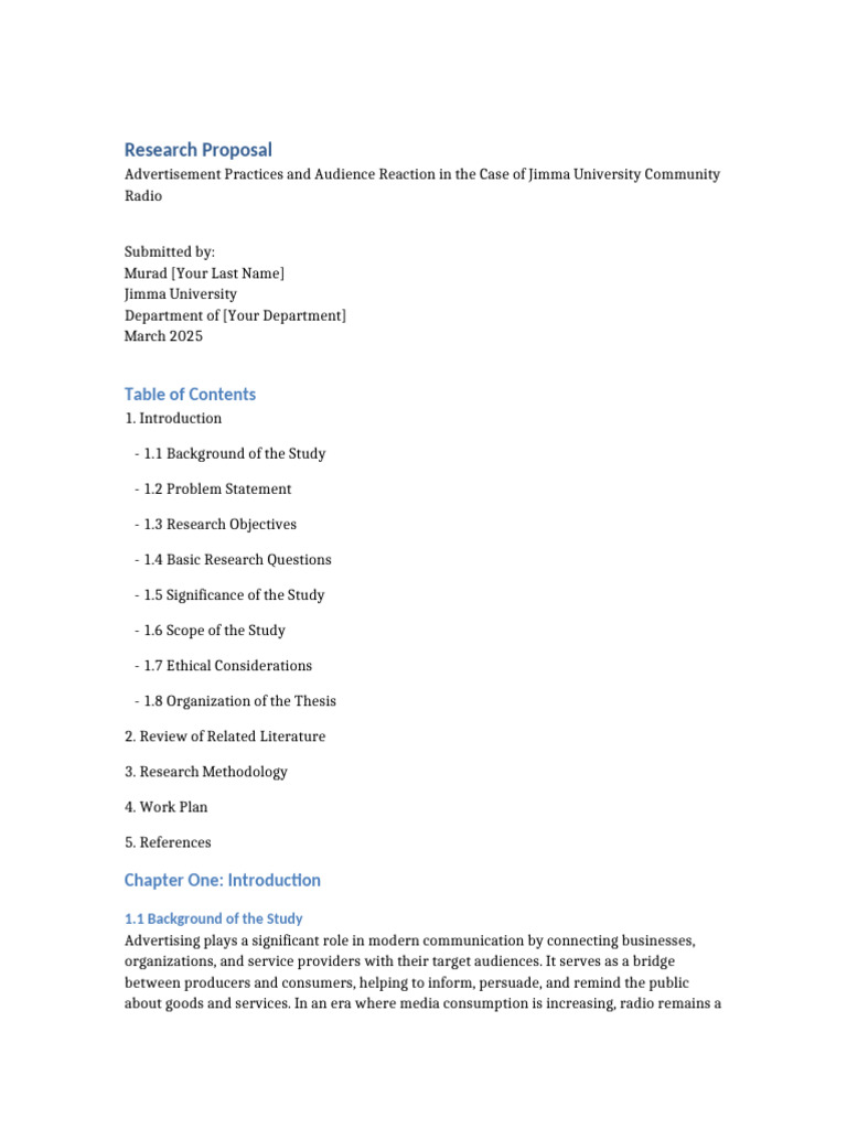 Research Proposal | PDF | Advertising | Data