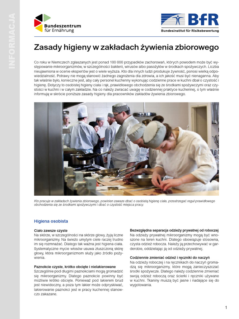 BFR Merkblatt Hygieneregeln Pol Web | PDF
