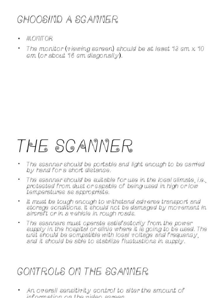 Choosing An Ultrasound Scanner - Phoenix | PDF