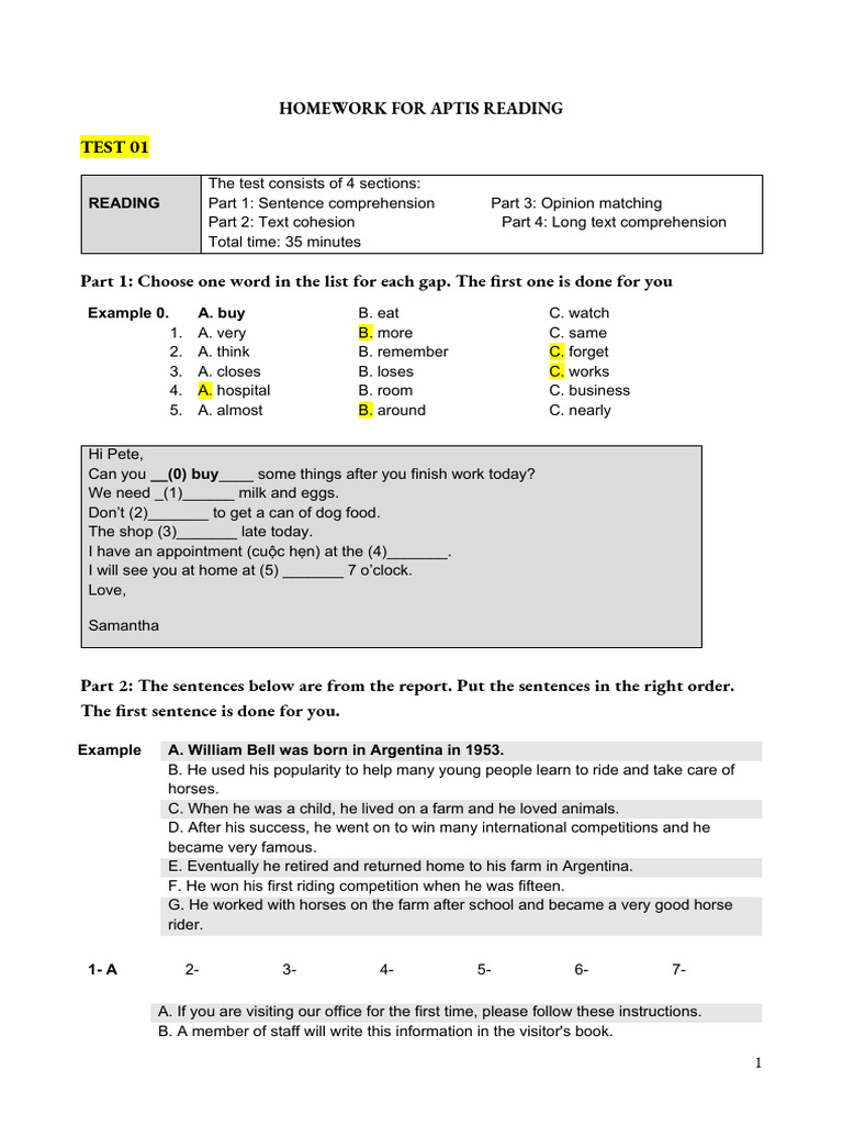 Homework for Aptis Reading | PDF | Cost Of Living | Pizza