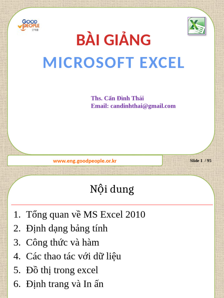 Bai Giang Ms Excel 2010 | PDF