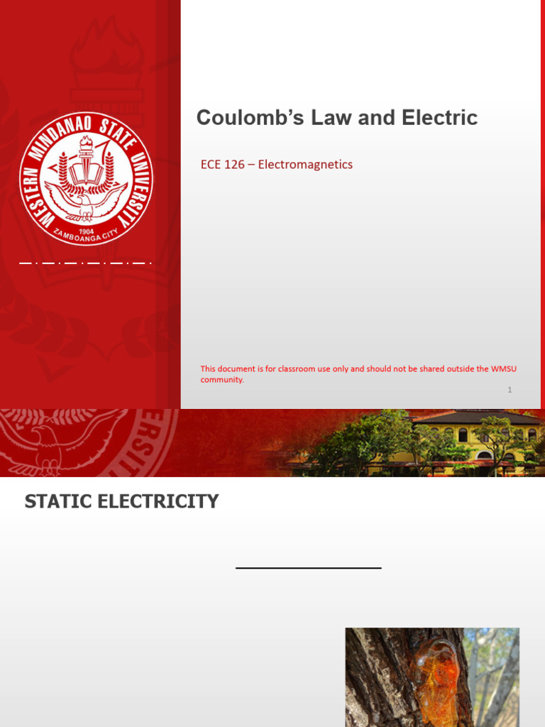 Coulomb's Law & Electric Field Intensity | PDF | Electricity | Force