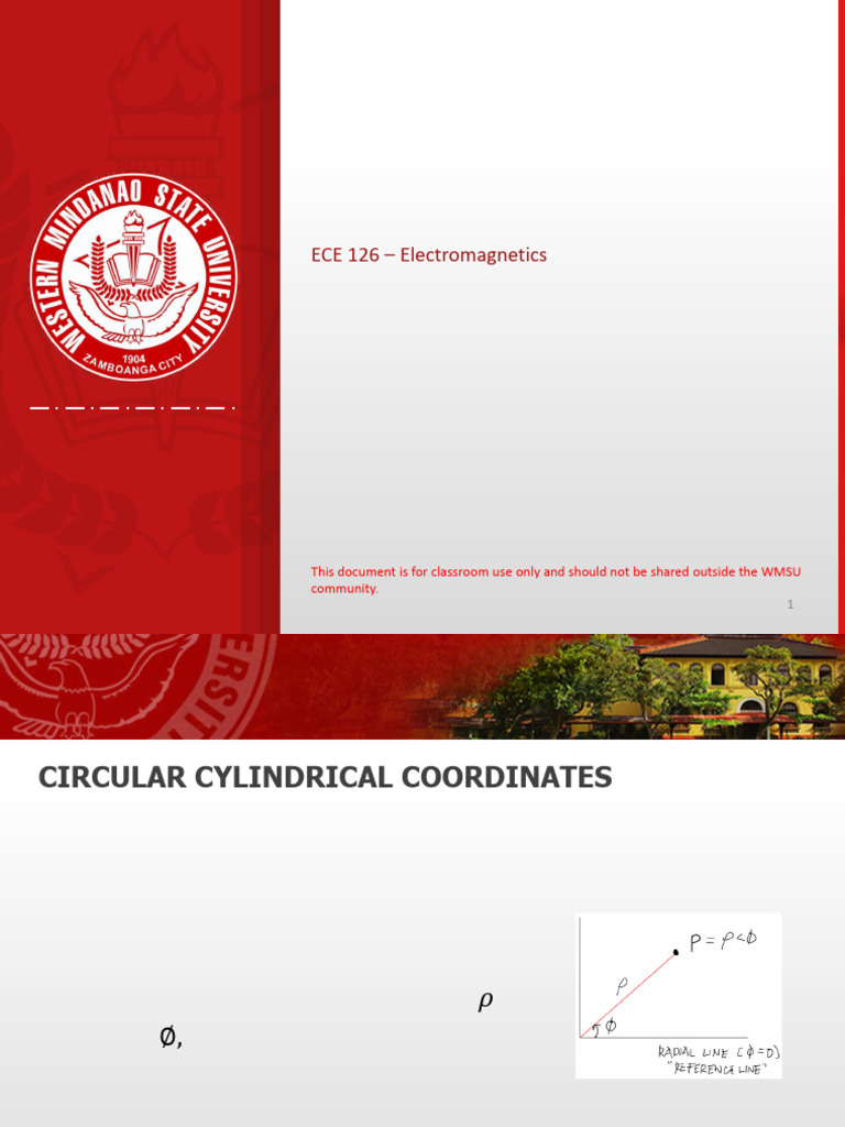 Lesson 1.3 Cylindrical and Spherical Coordinate System (1) | PDF | Coordinate System | Euclidean ...