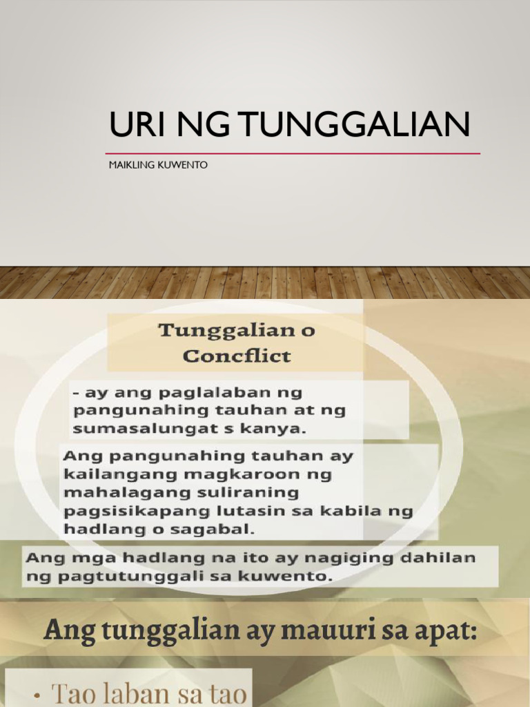Uri NG Tunggalian | PDF