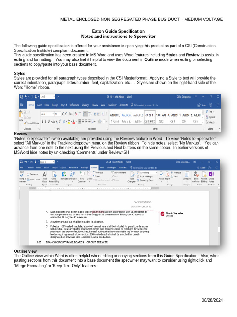 Guidespec Metal Enclosed Non Segregated Bus Duct MV 26-18-29 | PDF ...