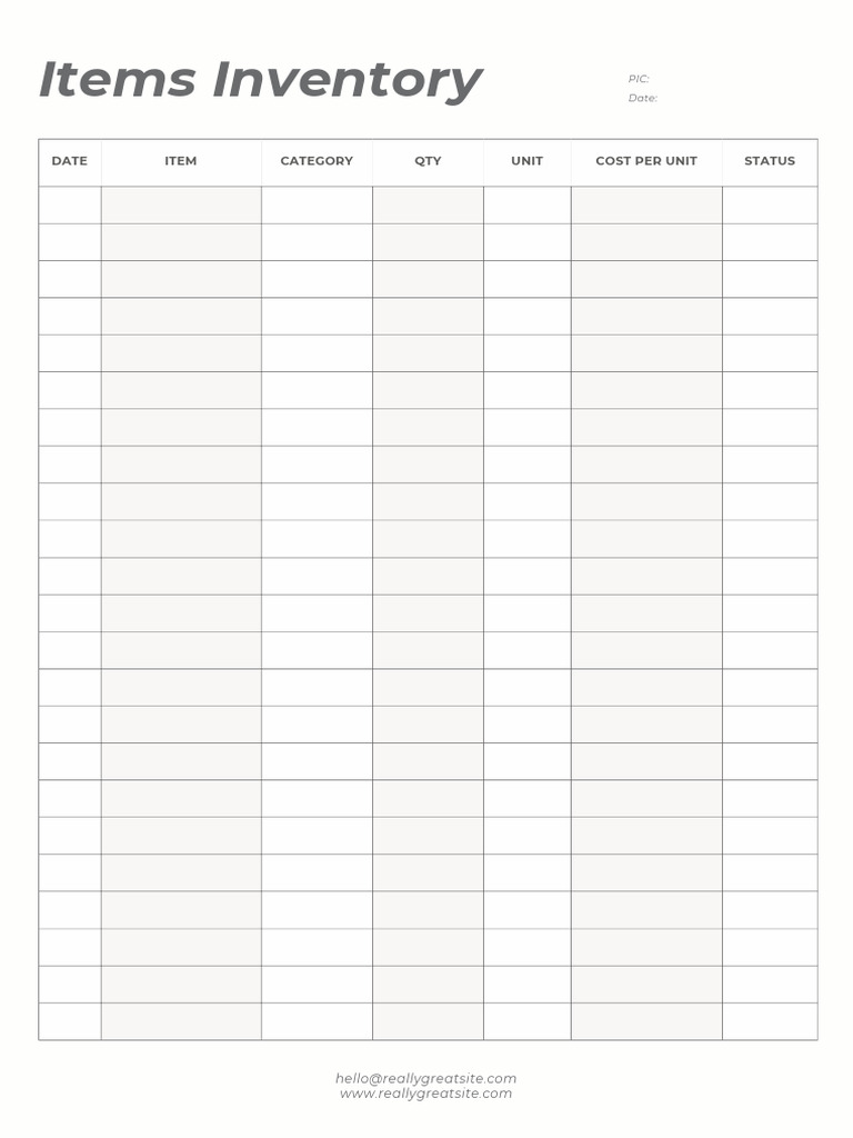 Inventory Management Template | PDF