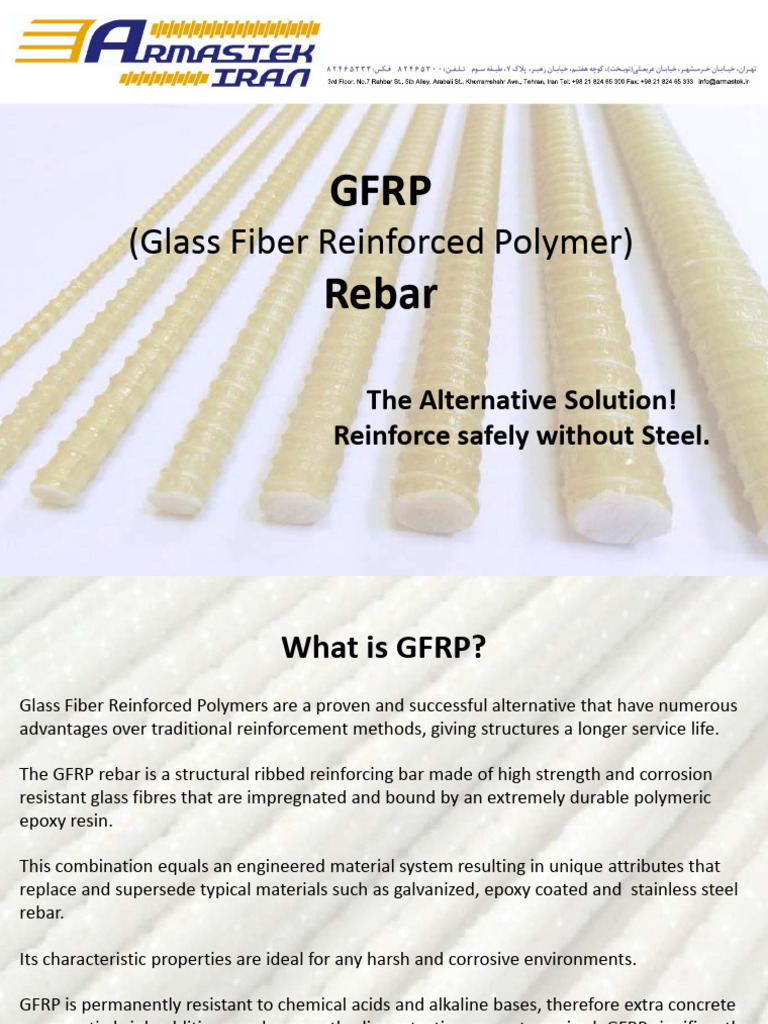 Armastek GFRP Presentation 2 | PDF | Corrosion | Reinforced Concrete
