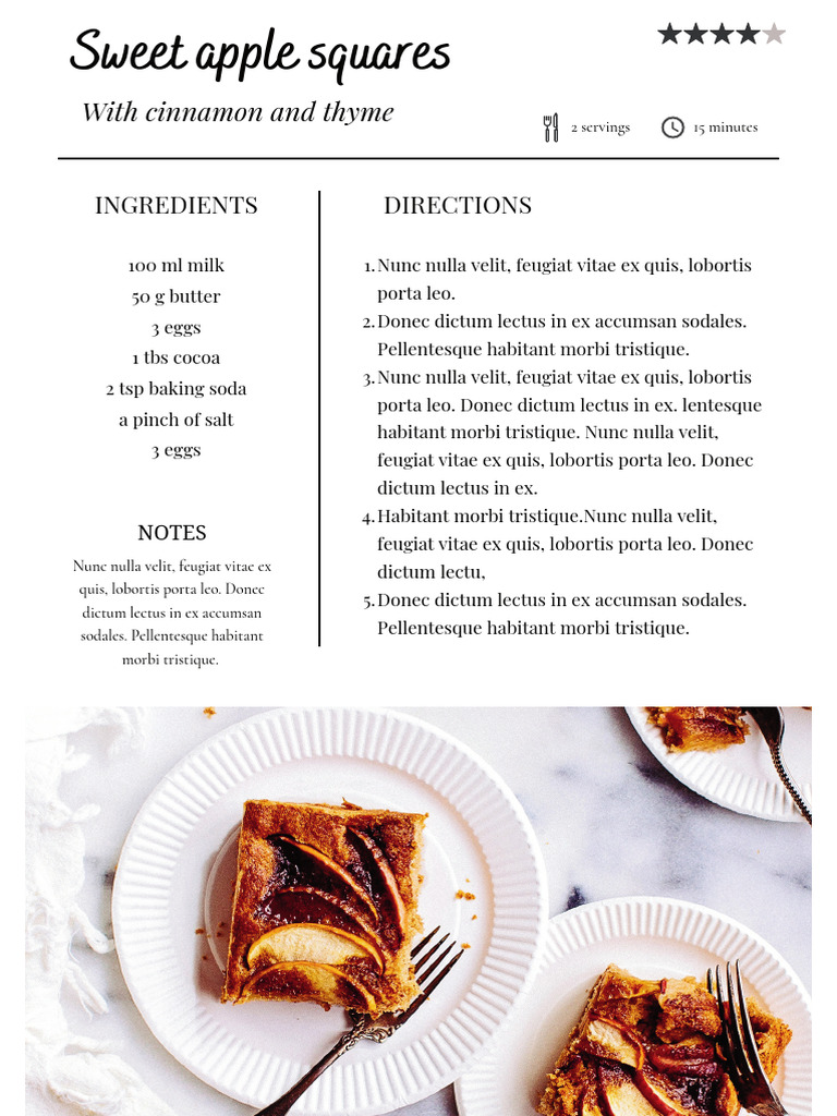 Sweet Apple Squares Recipe | PDF