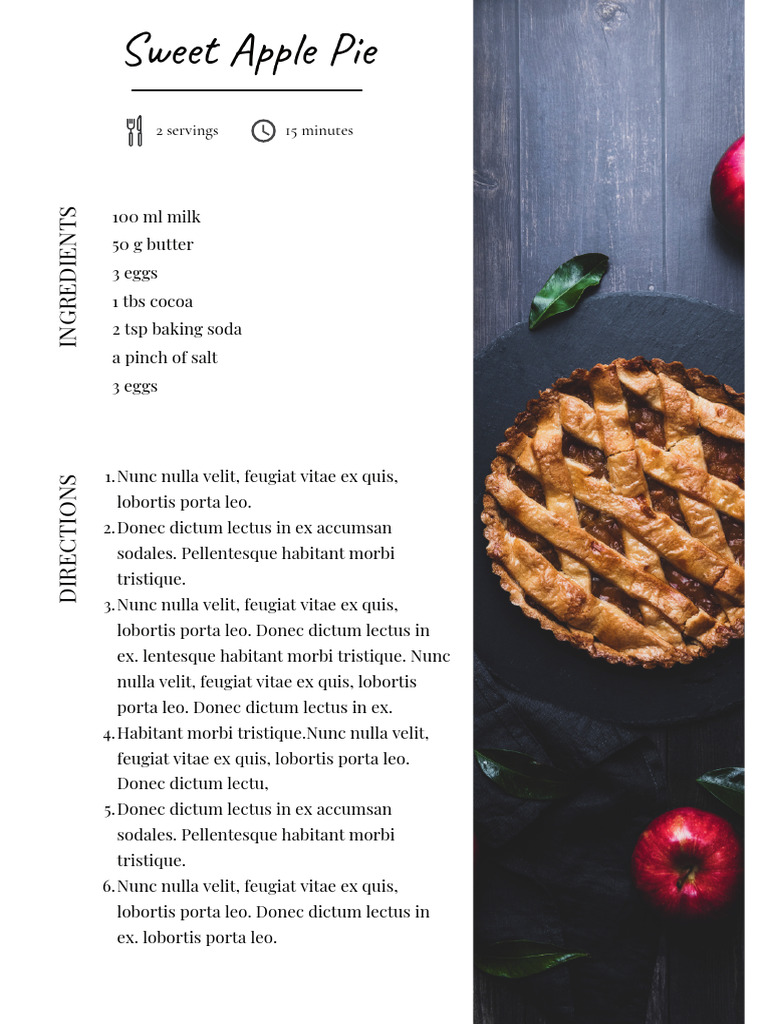 Sweet Apple Pie Recipe | PDF